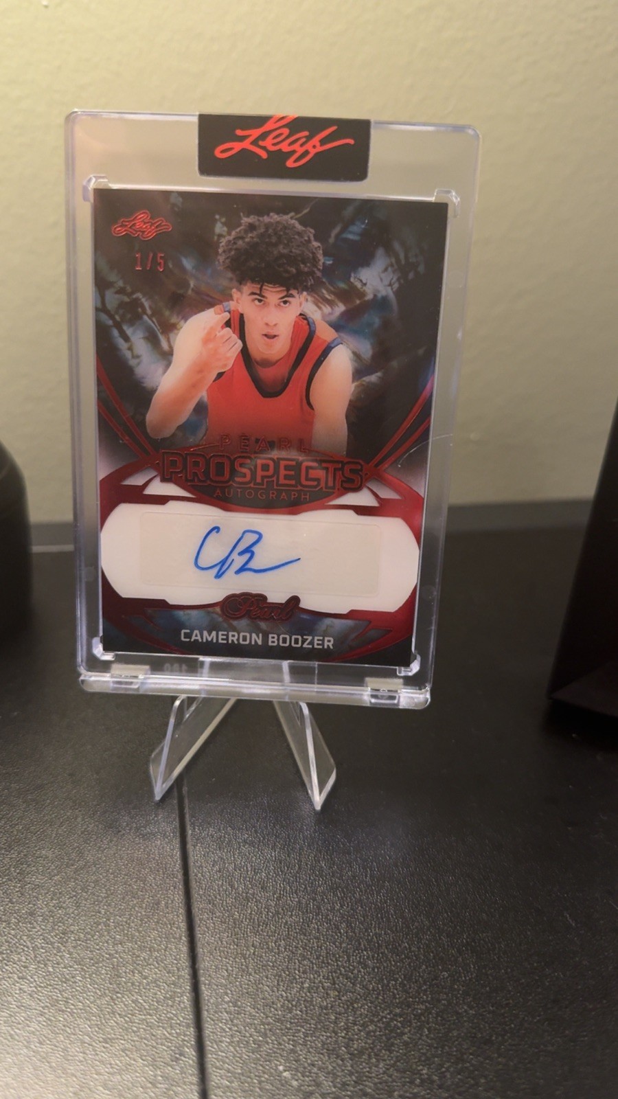 2025 Leaf Pearl Cameron Boozer Prospects 1/5 Red Auto Autograph Card | eBay