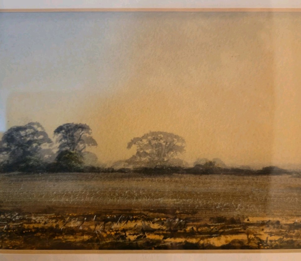 Ken Walton Original Water Colour Painting "Shadows", Mid-Norfolk 20th ...