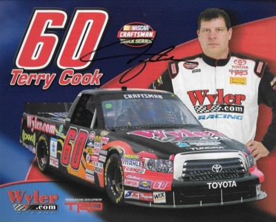 SIGNED 2008 TERRY COOK "WYLER RACING TRD" #60 NASCAR TRUCK SERIES ...