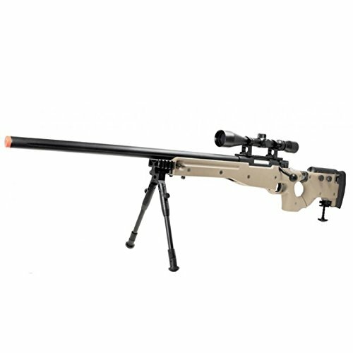 Great Heavy Tan Color WELL Tactical MB08D Airsoft Sniper Rifle W/ Scope ...