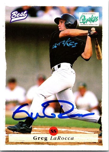 Greg LaRocca autographed baseball card (Rancho Cucamonga) 1995 Best ...