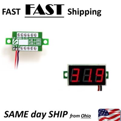 Small DC 0-30VDC Voltmeter LED Panel Digital Display Voltage Meter - 2 ...