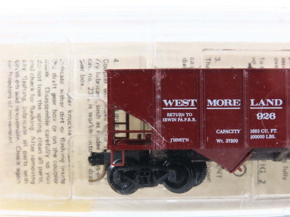 N Scale Kadee Micro-Trains MTL 56130 Westmoreland Coal 2-Bay Hopper ...
