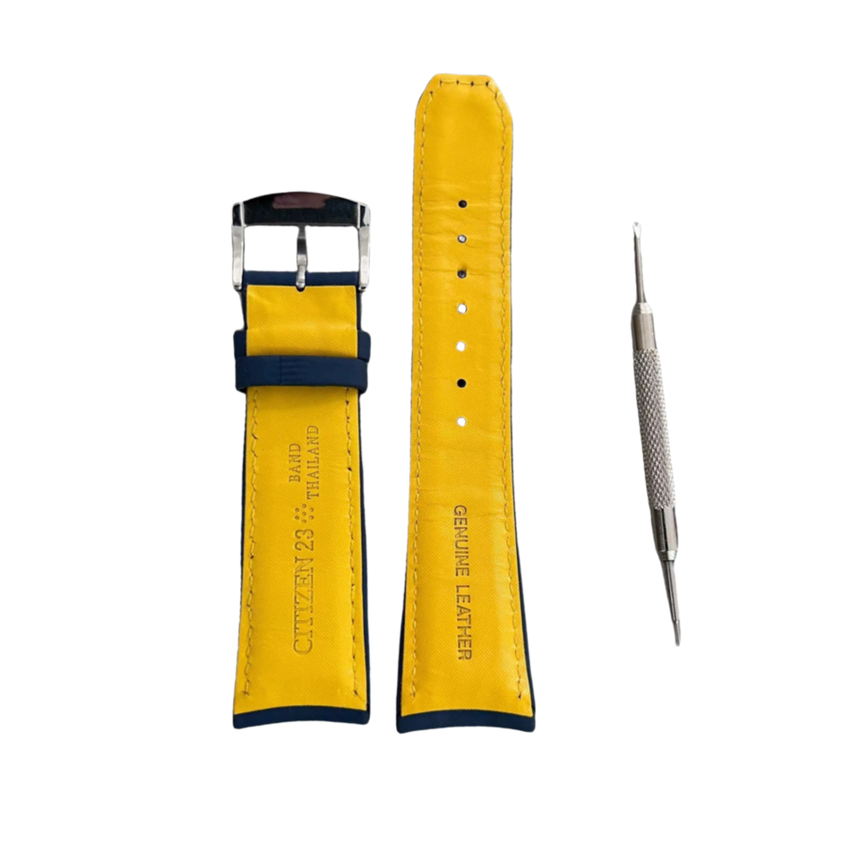 Original Citizen Blue Angels 23mm AT8020-03L Blue Leather Watch Band ...