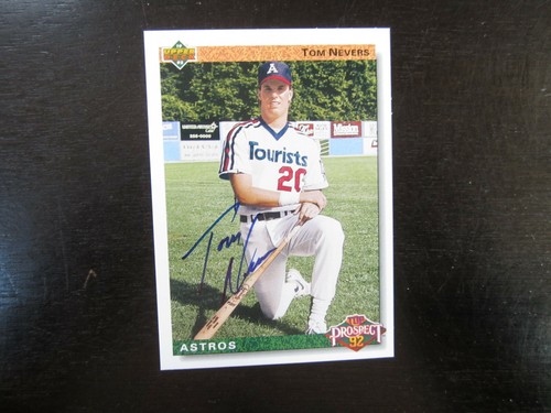 1992 Upper Deck # 53 Tom Nevers Autograph Signed Card (B) Houston ...