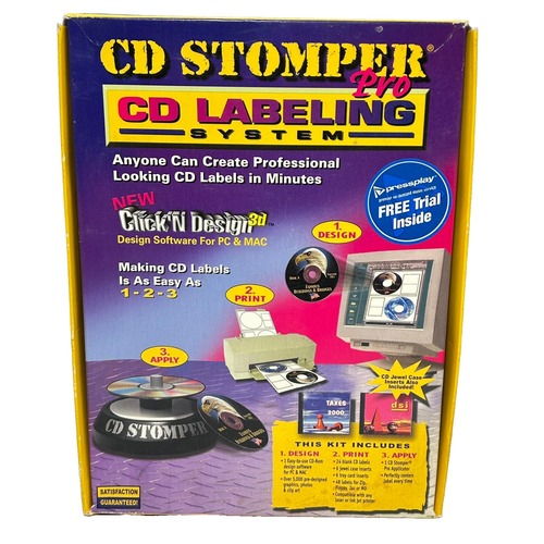 CD Stomper Pro CD Labeling System Kit for PC, Unix, Mac, Linux Brand New Sealed | eBay