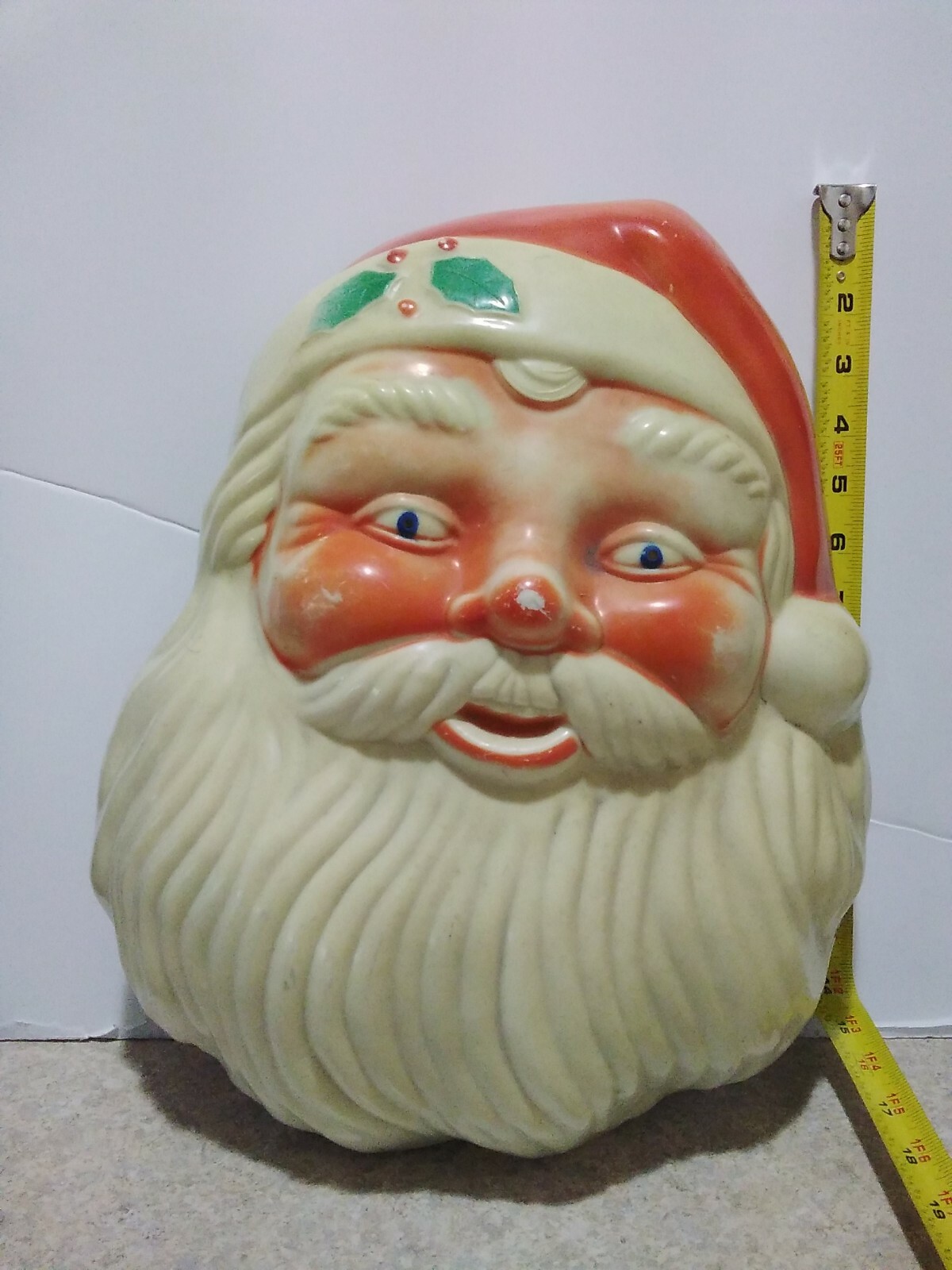 Vintage Light Up Santa Faces