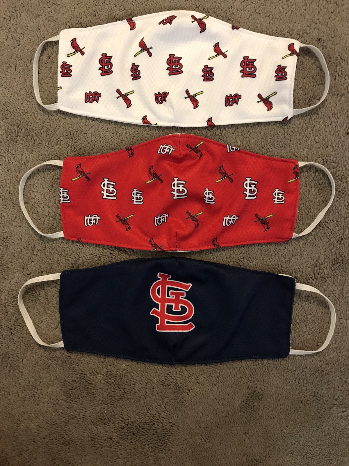 Set of 3 St. Louis Cardinals Washable Face Coverings Masks BRAND NEW ...