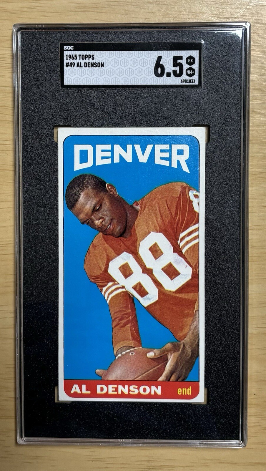 1965 Topps Football #49 Al Denson Denver Broncos - SGC 6.5 NM | eBay