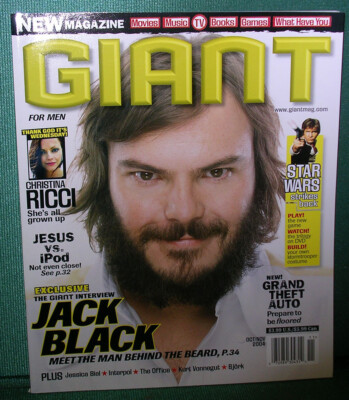 Giant Magazine-1st Issue-2004-Jack Black, Jessica Biel, Christina Ricci ...