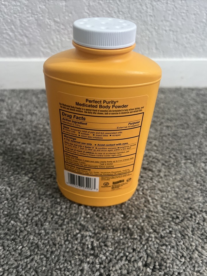 Perfect Purity Medicated Body Powder w Cornstarch 6oz Keeps Skin Fresh ...