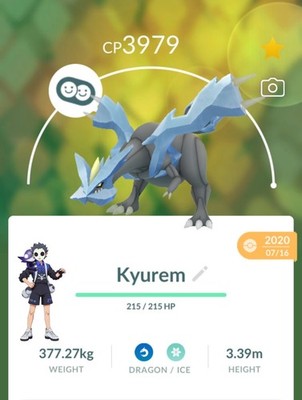 Kyurem 2020 Ievel 50 + 3 Moveset LUCKY GUARANTEED Pokemon Go | eBay