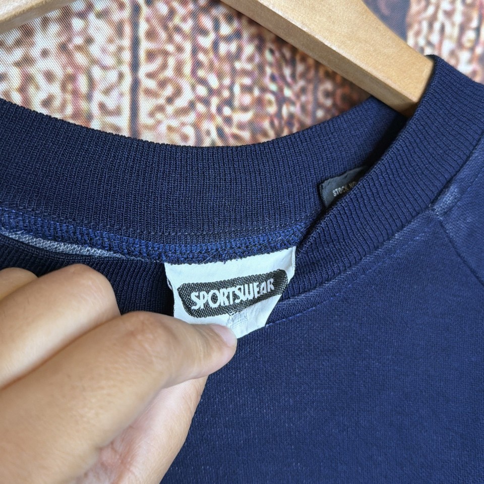 Vintage Sportswear Sweatshirt Mens Small Blue Raglan Fleece Made USA ...