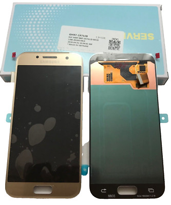 GENUINE SAMSUNG GALAXY A3 2017 A320 LCD SERVICE PACK NEW GOLD SCREEN ...