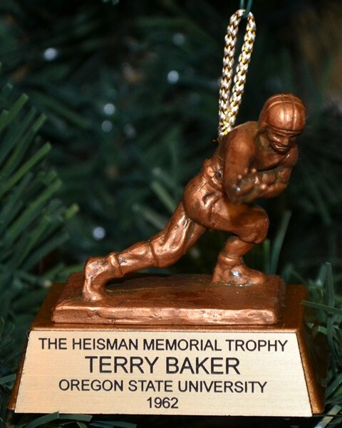 1962 TERRY BAKER Oregon State University Heisman Trophy Christmas ...