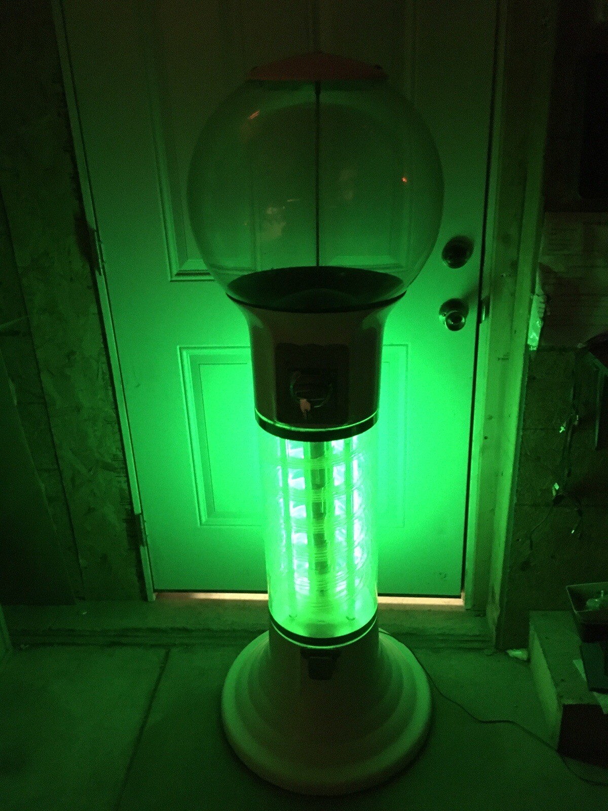 Vintage 3 Color REAL Neon Lighted Spiral Gumball Machine Wizard Spinner ...