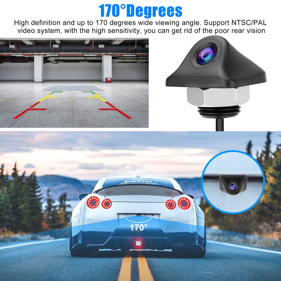Car Rear View Backup Reverse Camera 170° CMOS LED HD Night Vision ...