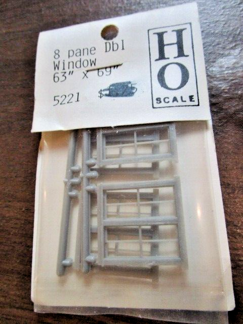 Grandt Line HO #5221 DOUBLE WINDOW - 8 PANE, 63″ x 69″ - Details Below ...