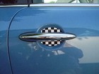 MINI COOPER CHECKERED FLAG CAR AUTO DOOR SCRATCH GUARD PROTECTOR FIT ...