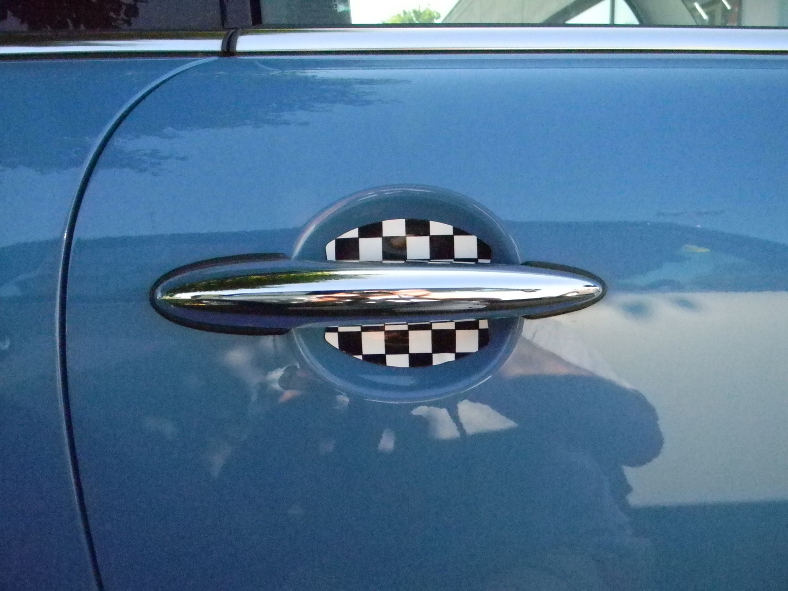 MINI COOPER CHECKERED FLAG CAR AUTO DOOR SCRATCH GUARD PROTECTOR FIT ...