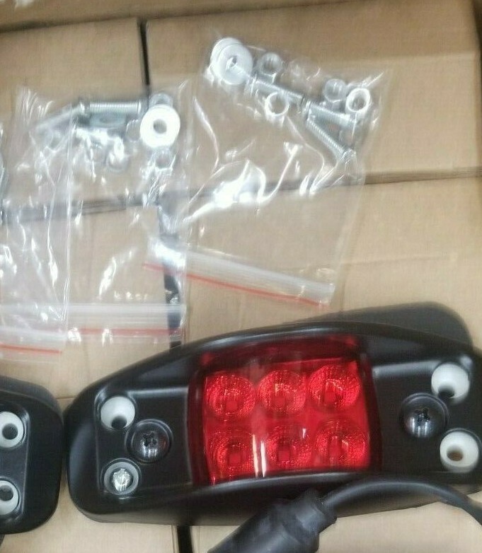 5 NEW BLACK FMTV LMTV MILITARY TRUCK RED LED SIDE CLEARANCE LIGHT ...