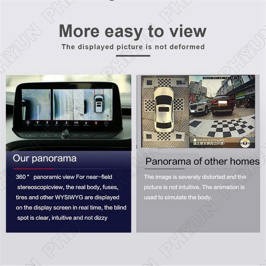 360 Degree HD Camera Car SVM Bird Eye Surround View Parking Monitor DVR ...