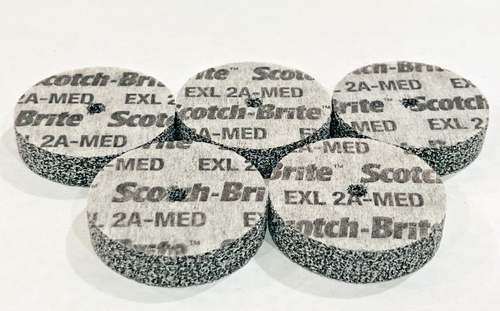 (5) 3M Scotch-Brite EXL Unitized Wheel 2" x 1/2" x 1/4" 2A Medium 15530 ...