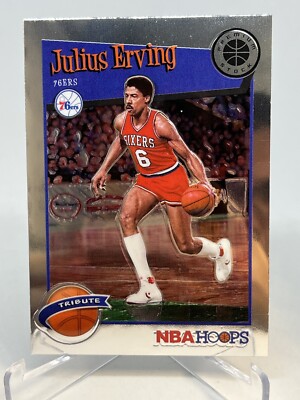 2019-20 Panini NBA Hoops Premium Stock Hoops Tribute Julius Erving #293 ...