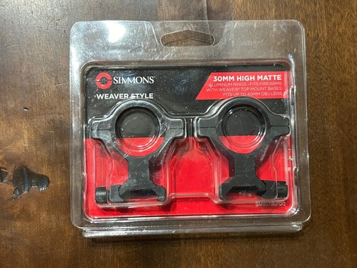 SIMMONS Weaver Style 30MM High Matte Scope Rings Item SM000706PDQ NEW ...