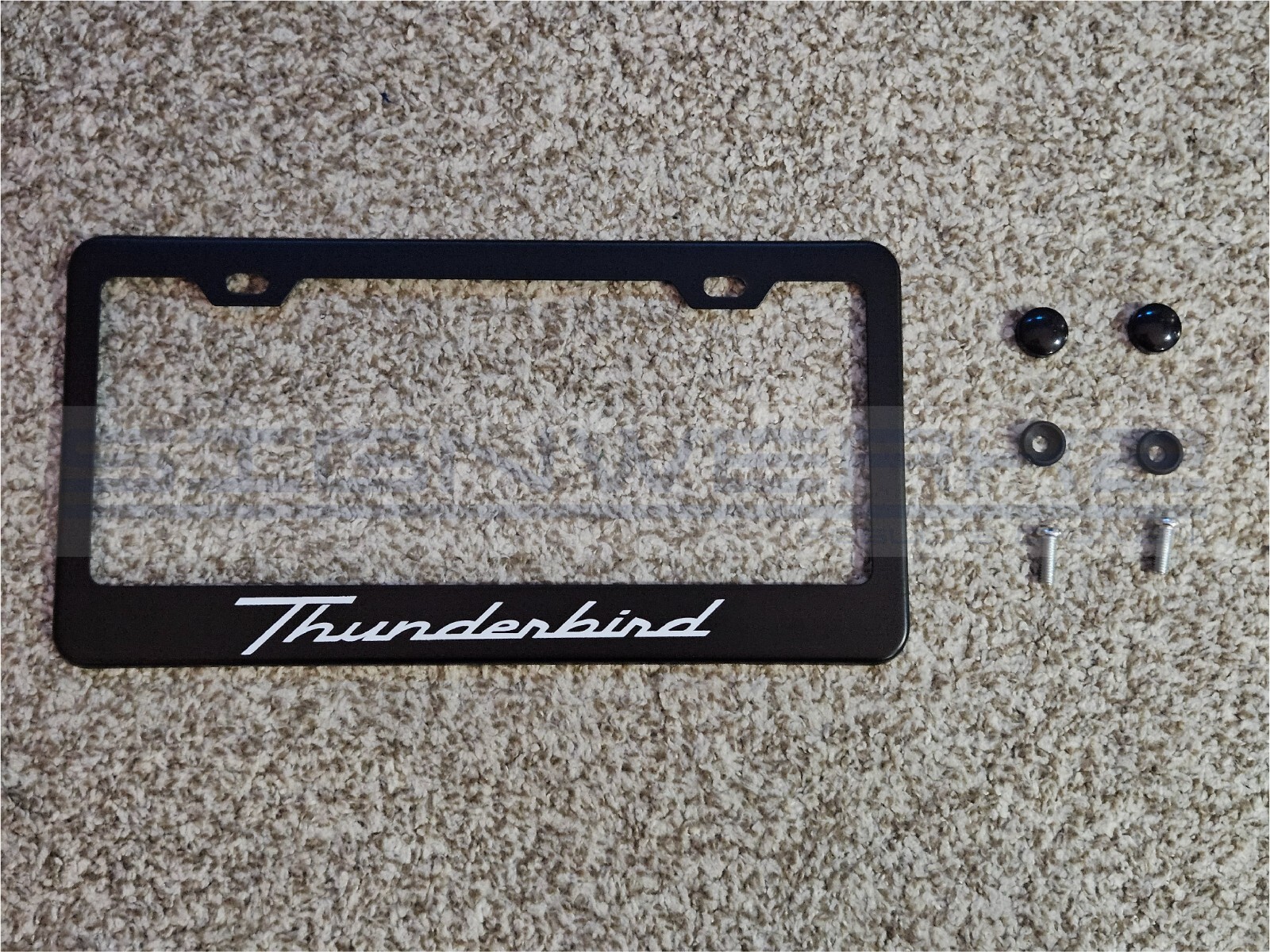 Thunderbird New Black Stainless Steel US/Canada License Plate Frame | eBay