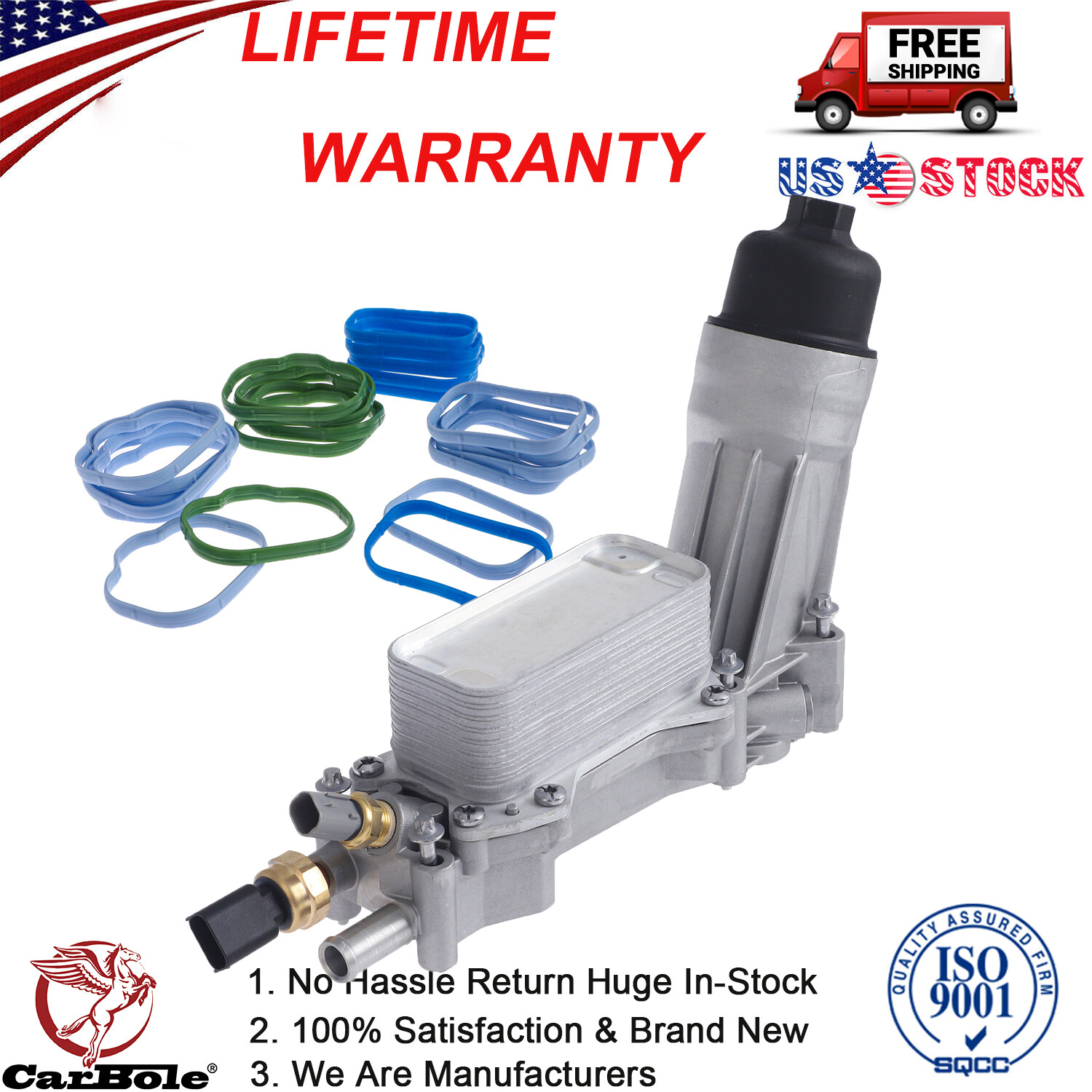 For Dodge Chrysler Jeep 2011-2016 3.6L Engine Oil Cooler Filter Housing ...