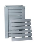 Large Grey Dirty Clothes Wooden Baskets Laundry Box Towel Bathroom ...