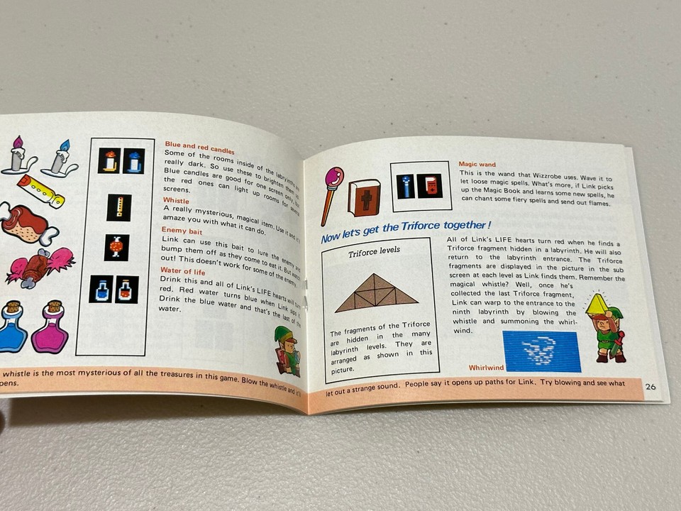 Legend of Zelda Map + Instruction Booklet ONLY! (Nintendo, NES) Map is ...