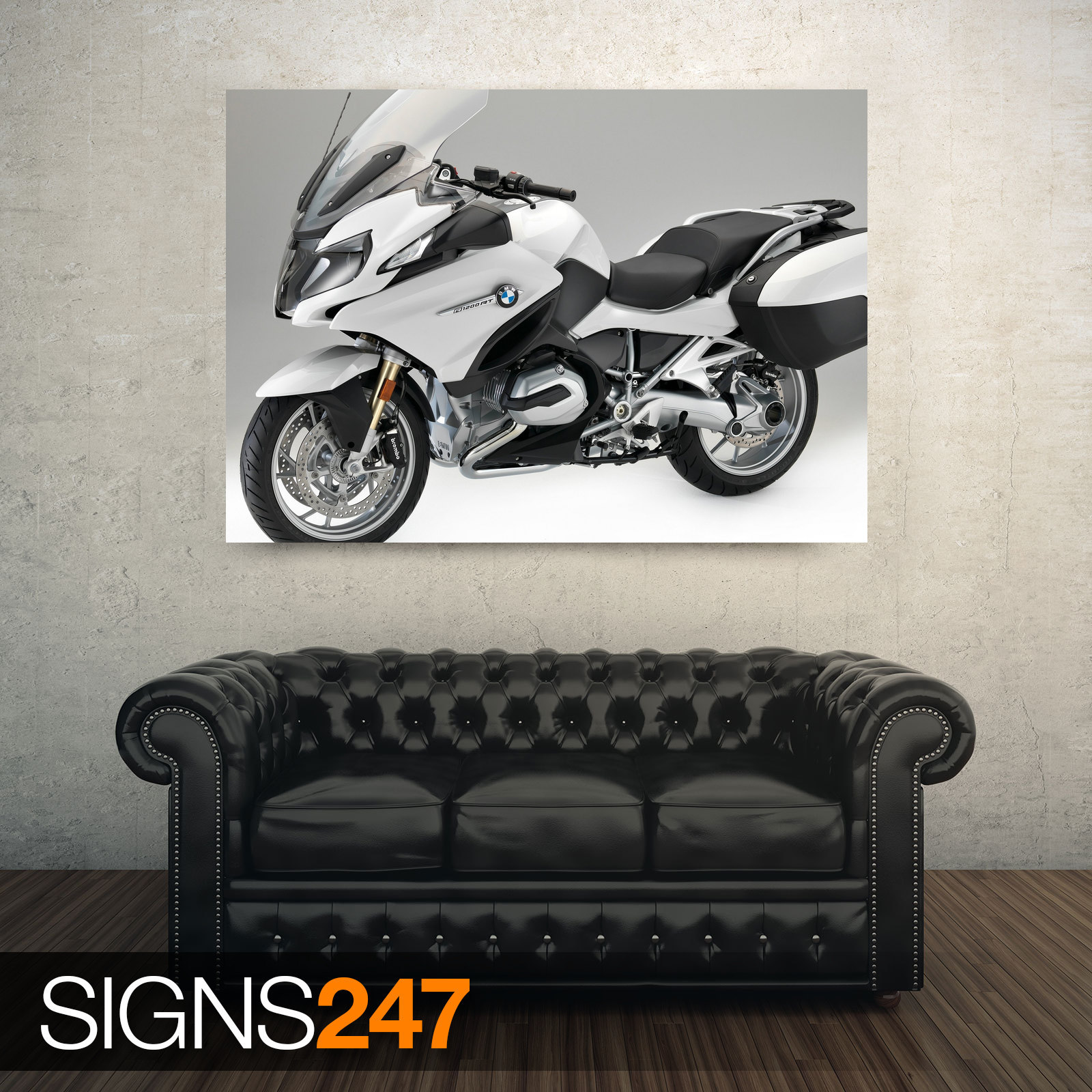 2017 BMW R1200RT ALPINE WHITE (AC541) BIKE POSTER - Poster Print Art A0 ...