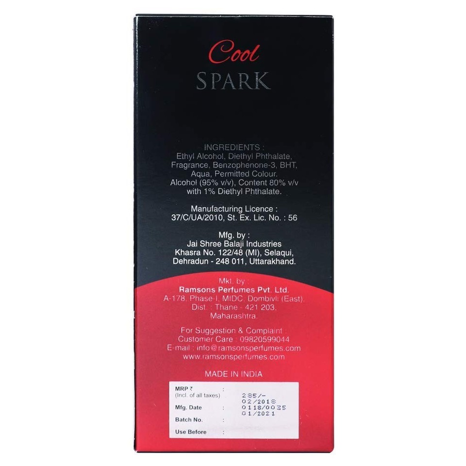 Ramsons Cool Spark Eau De Perfume Long Lasting Scent 100ml | eBay Australia