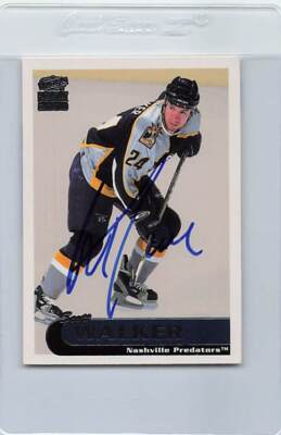 1999/00 Pacific Paramount #129 Scott Walker Predators Signed Auto ...
