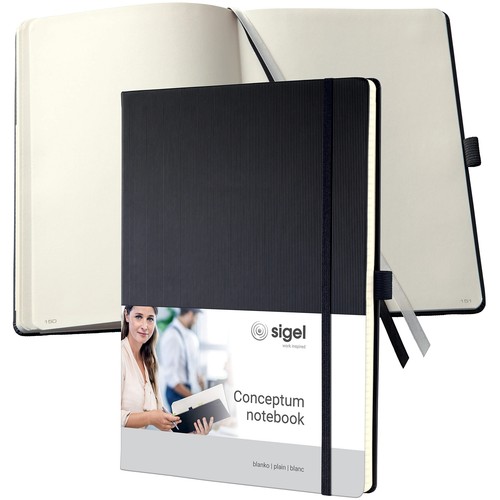 Sigel CO110 Notebook CONCEPTUM®, black, Hardcover, plain with ruled ...