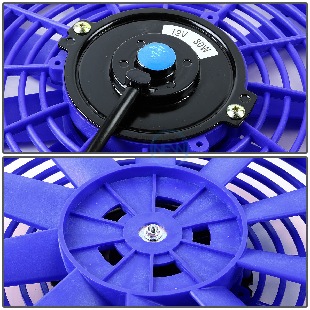2X10" Universal Blue High Performance Electric Radiator Fans Assembly ...