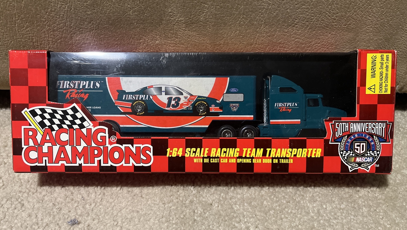 #13 JERRY NADEAU FIRST PLUS RACING TRANSPORTER 1998 RACING CHAMPIONS 1/ ...