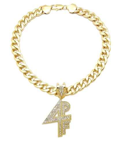 Hip Hop Iced Lil Baby 4PF Gold PT Pendant & 18" 20" 24" Cuban Chain ...