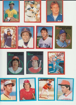1982 Topps Baseball Stickers SET BREAK singles #121-140 FOIL All-Stars ...