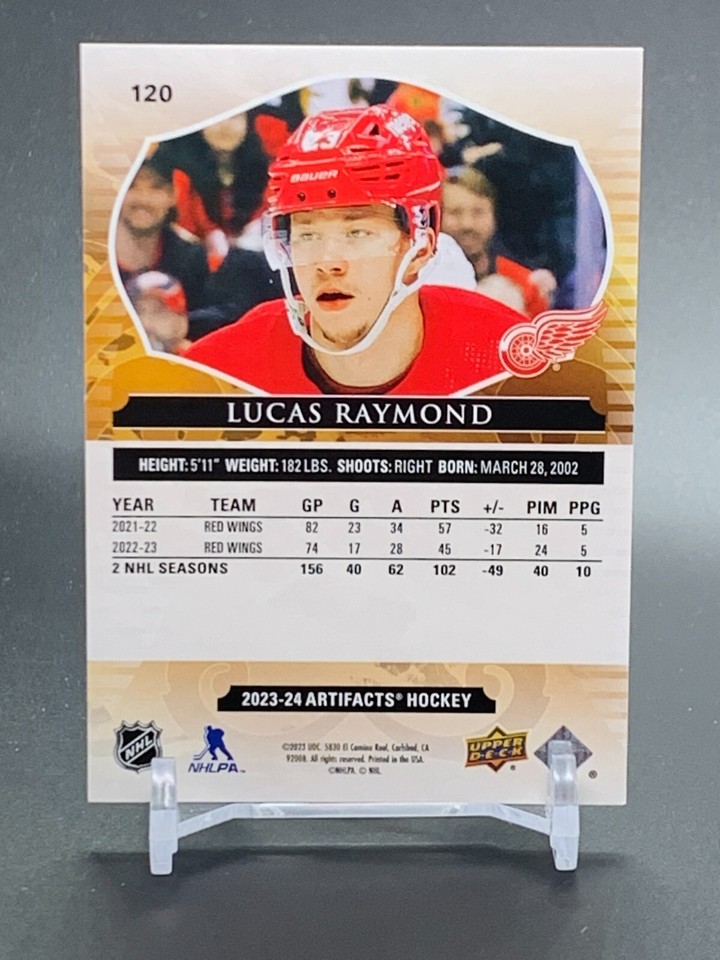 2023-24 UD Artifacts Ruby #42 DYLAN LARKIN Detroit Red Wings #/499 | eBay