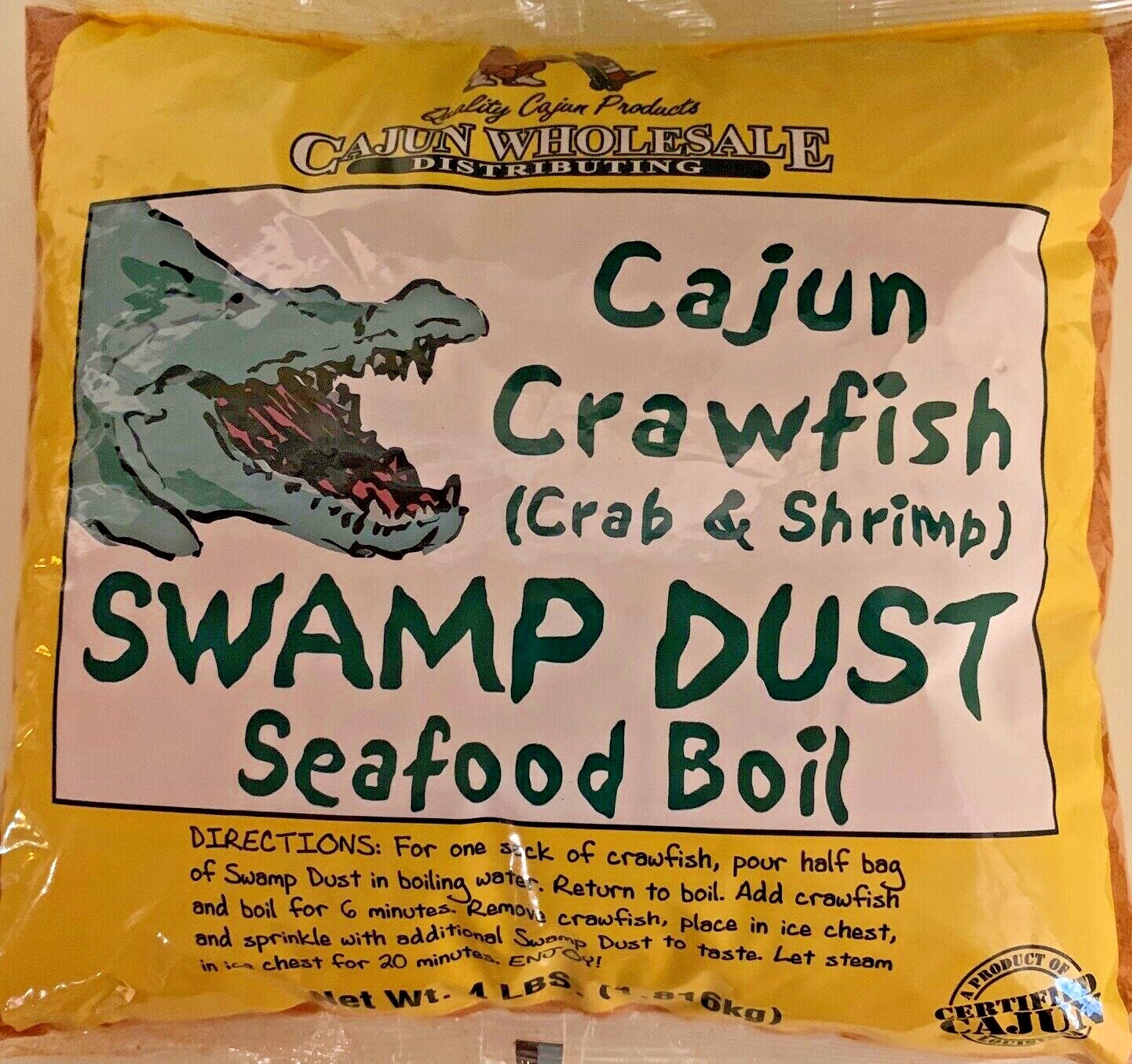 Cajun Crawfish (Crab & Shrimp) Swamp Dust 4 LB - Certified Cajun - Free ...