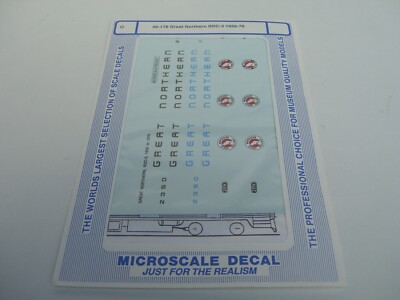 Microscale Decal 48-178 GN Great Northern RDC-3 1956-1970 0 Scale | eBay