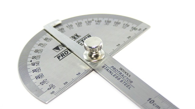Engineers Stainless Steel Protractor With 10cm Ruler Metric Scale by ...