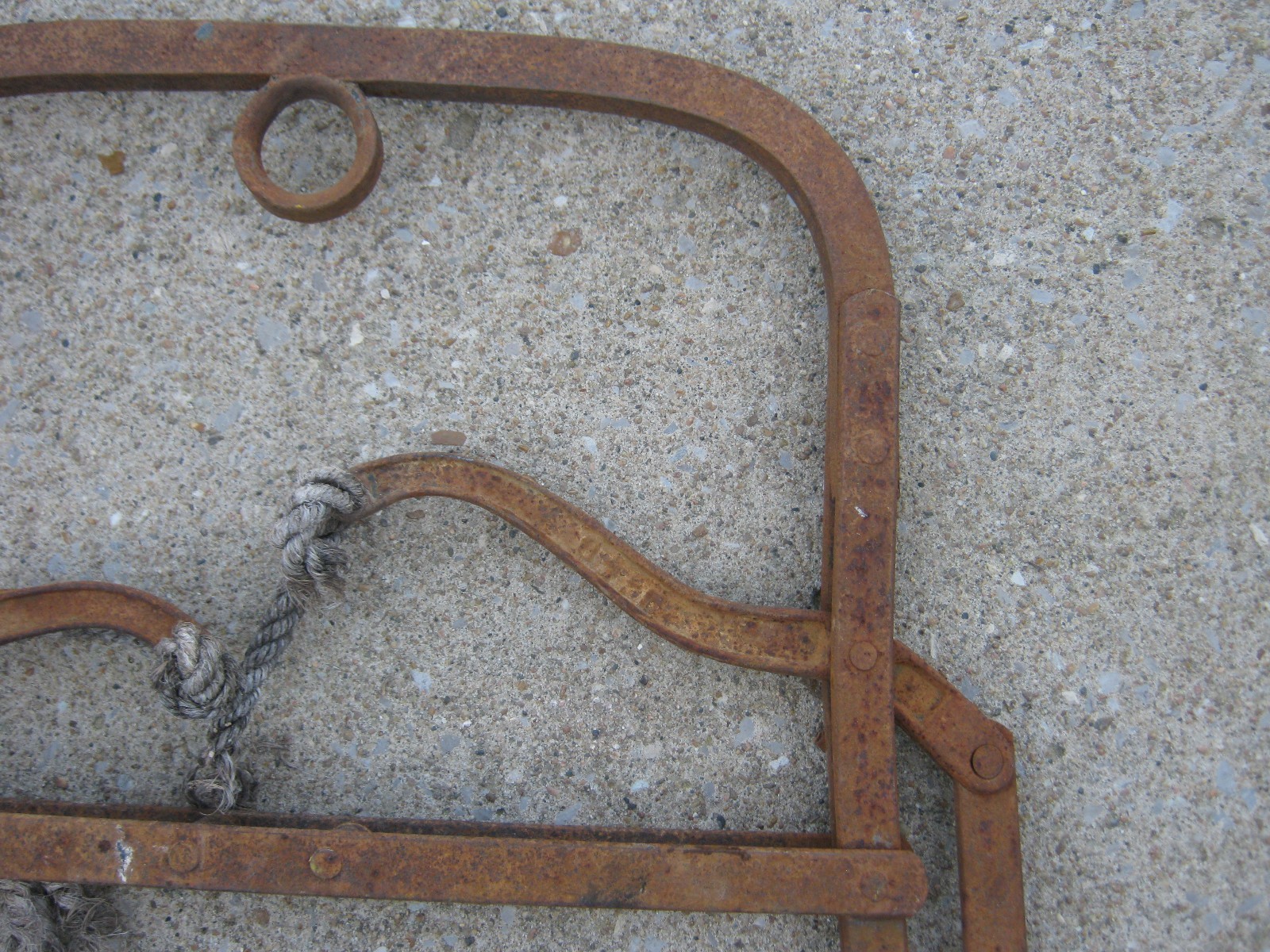 decor only Vintage Iron HAY HARPOON hay lift fork spear farm barn tool ...