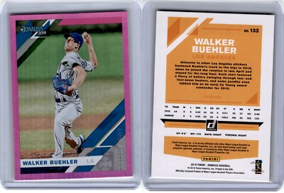 2019 Panini Donruss Holo Pink Parallel WALKER BUEHLER #133 Los Angeles ...