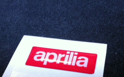 1 Resin Stickers 3D Aprilia White & Red Big 5 * 2.5 cm | eBay