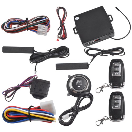 PKE car alarm kit remote engine starter push button start auto lock | eBay