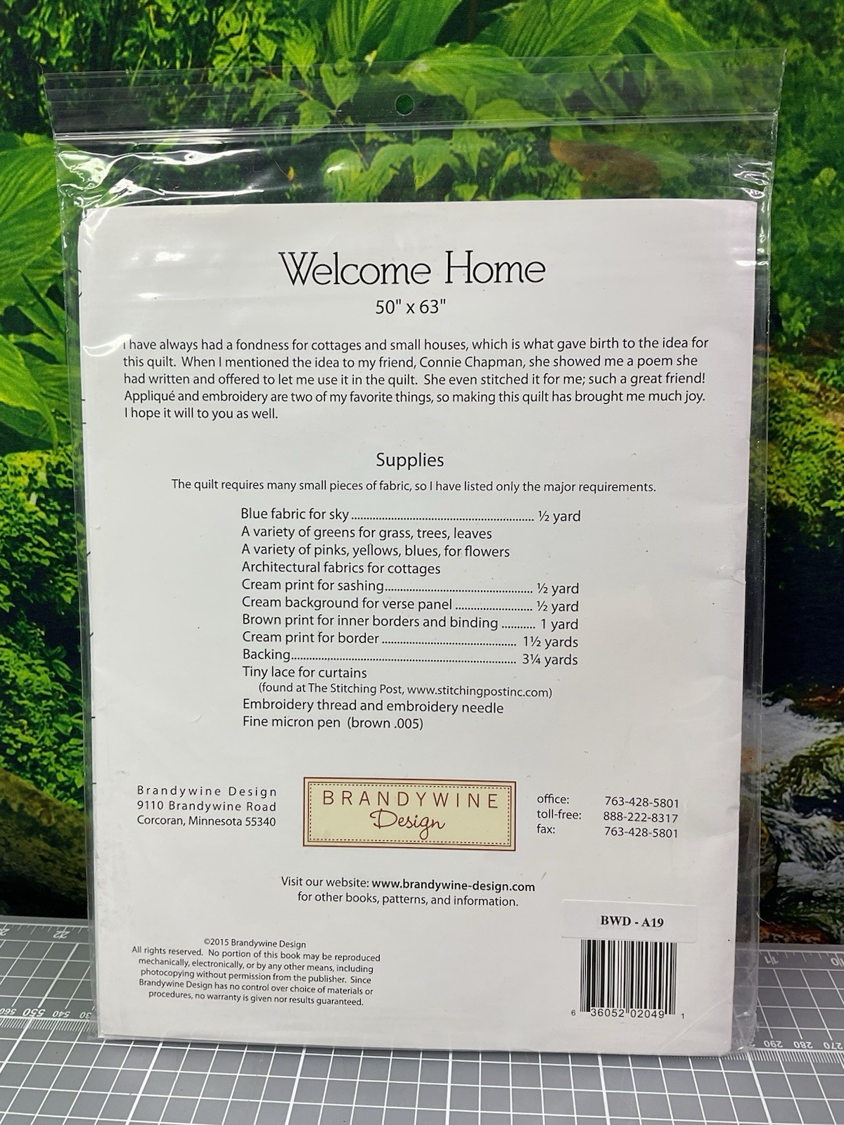 Welcome Home Quilt Applique Pattern Brandywine Design 2015 636052020491 ...